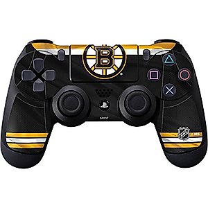 Skinit Decal Gaming Skin for PS4 Controller - Officially Licensed NHL Boston Bruins Home Jersey Design