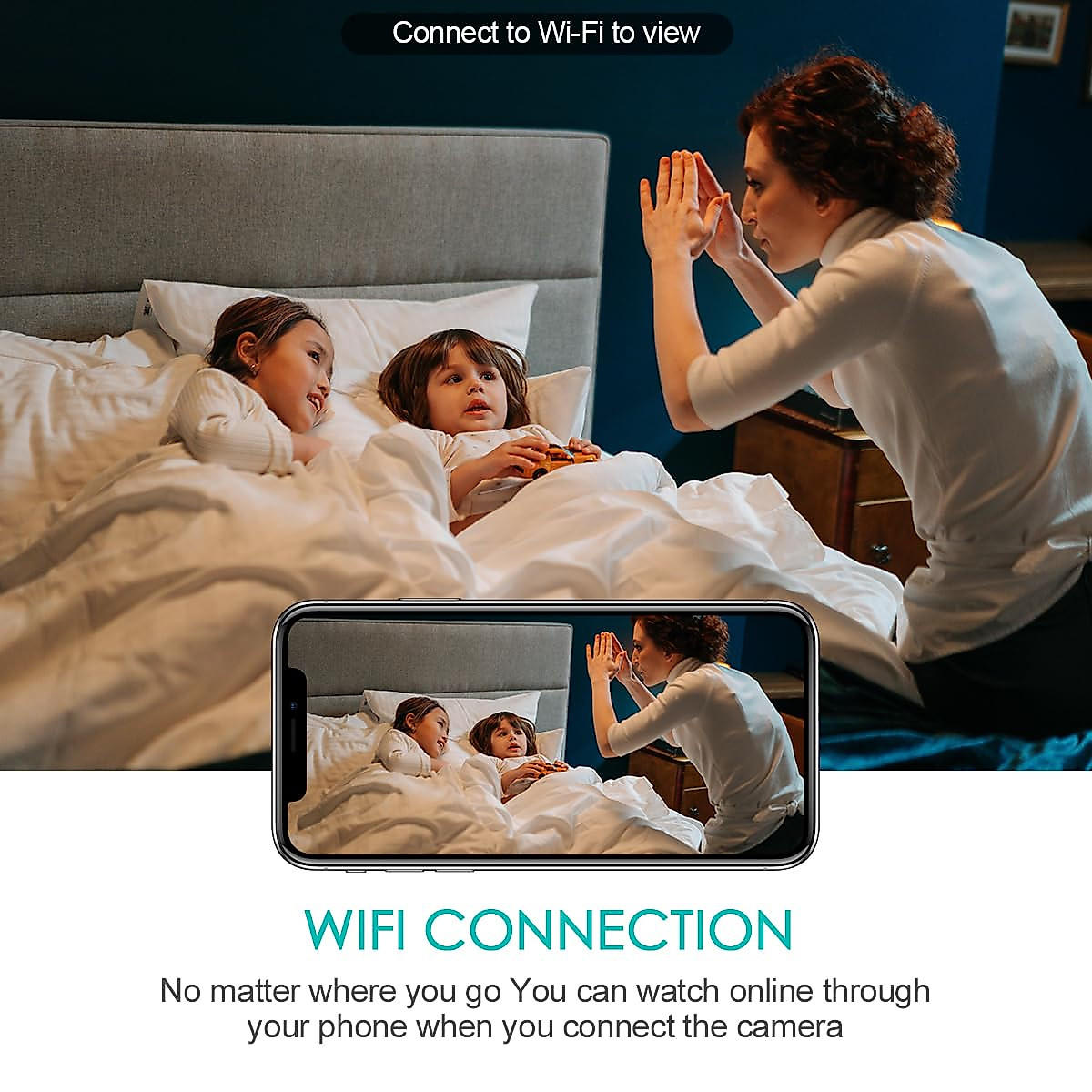 Pelay Hidden Camera Detector with Wall Clock, Wireless 1080P WiFi Security Mini Nanny Camera Motion Detection for Home Surveillance, No Audio Function, Only Video Cameras