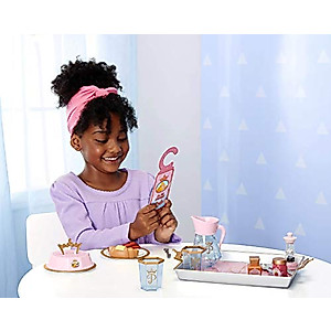 Disney Princess Style Collection Room Service Pretend Play Toy Set - with Serving Tray, Plate Cover, Pitcher & More for A Great Pretend Travel Experience - Girls Ages 3+