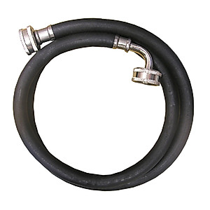 LASCO 16-1732 Rubber Washing Machine Hose with 3/4-Inch Female and One Elbow End, Black, 3-Foot