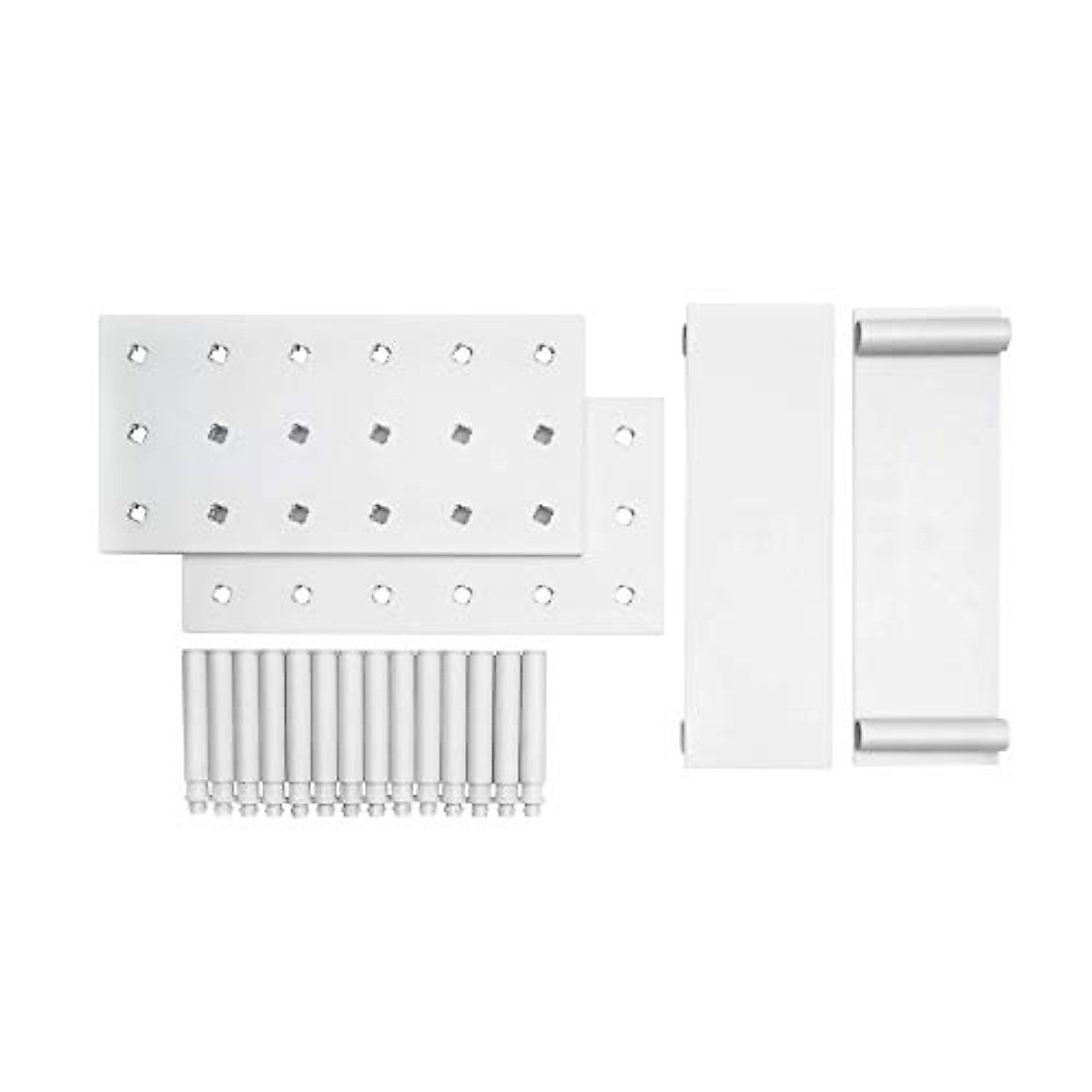 Morspace Peg Board Wall Display - Beautifully organise Your Home, Garage, Kitchen, Bedroom or Office Space with pegboard Wall décor and Organization (White)