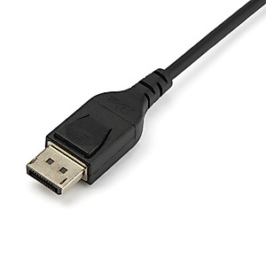 StarTech.com 2m VESA Certified DisplayPort 1.4 Cable - 8K 60Hz HBR3 HDR - 6ft Super UHD DisplayPort to DisplayPort Monitor Cord - Ultra HD 4K 120Hz DP 1.4 Slim Video Cable M/M DP Connector (DP14MM2M)