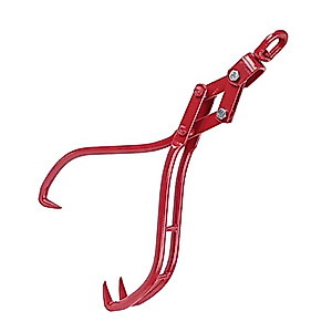 Felled 28in Log Lifting Tongs - 38in Cap Large Steel Timber Log Grapple Skidding Tongs for Wood Logging Equipment