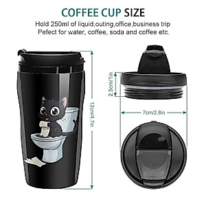 Cat Please Travel Coffee Mug Reusable Coffee Cup Tumbler with Lid for Outdoor 250ml