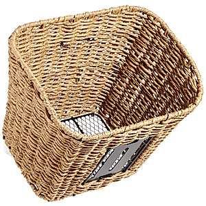 Basil Unisex - Adult Bremen Rattan Look Fm Bicycle Basket, Seagrass, 26 cm x 35 cm x 27 cm