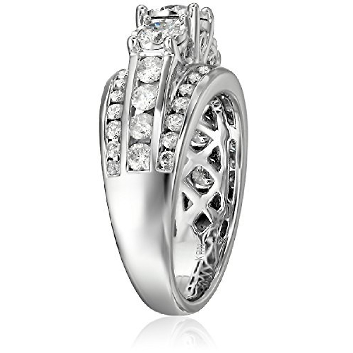 Beyond Brilliance 2.00 Carat Natural Diamond Engagement Ring Bridal Set for Women | 10K White Gold Rings (I-J, I2-I3) | Fine Jewelry for Her | Gift Box Included (Size-8)