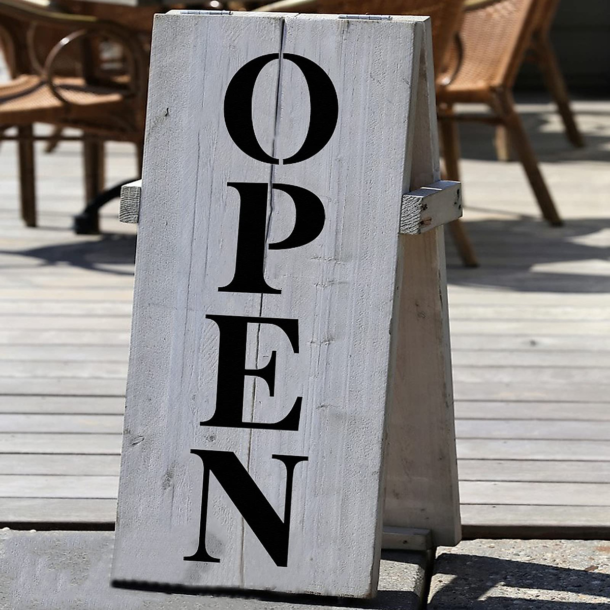 YEAJON 6 Inch Letter Stencils and Numbers, 40 Pcs Alphabet Drawing Templates, Reusable Plastic Art Craft Stencils for Painting on Wood, Wall, Fabric, Rock, Signage, Door Porch