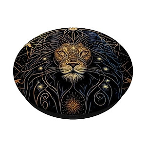 Leo Zodiac Sign Astrology Lion Horoscope July August PopSockets Standard PopGrip