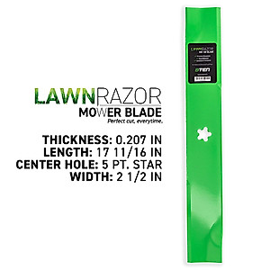 8TEN LawnRAZOR Mower Blade for Husqvarna GT 52XLS GTH 27V52LS 26V52LS 3052TF 574870801 52 inch Deck (High-Lift) 6 Pack