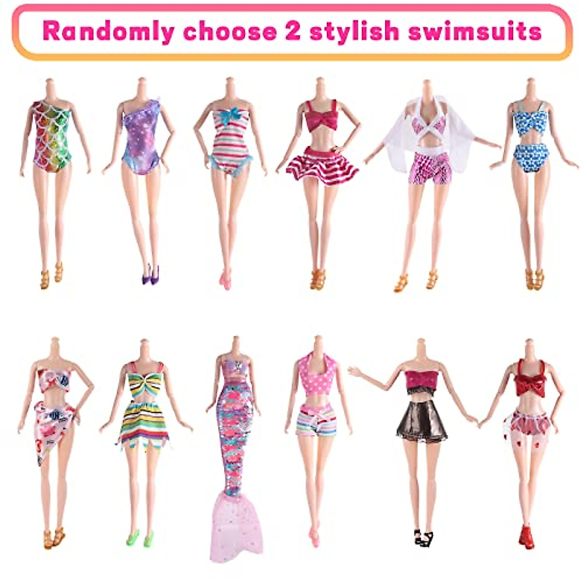 106Pcs Doll Clothes and Accessories Closet Wardrobe Playset for 11.5 Inch Girl Dolls Including Wardrobe, Shoes Rack ,Suitcase, Clothes, Dresses, Swimsuits, Shoes Hangers, Necklace ,Bags