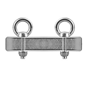 Abimars 304 Stainless Steel Machinery Shoulder Lifting Eye Bolt, 4 PCS M10 Extended Thread Lifting Eyebolts with Lock Nuts, Lock Washers, Flat Washers