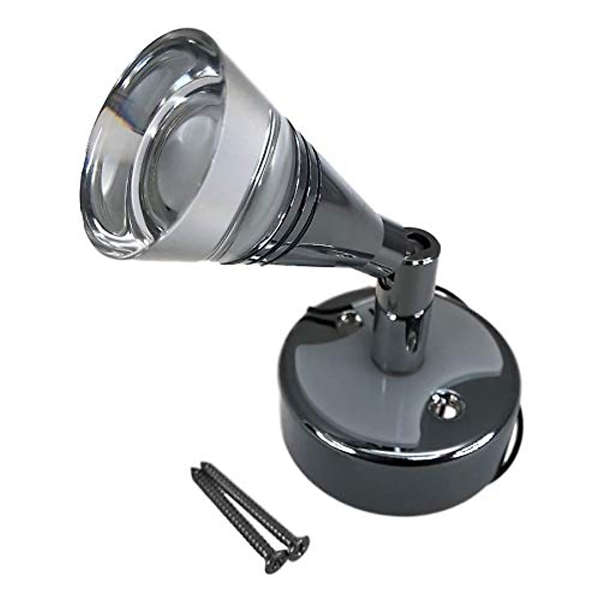 Pactrade Marine Boat Auto RV Aluminum Adjustable LED Reading Light Rocker Switch