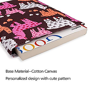 Book Sleeves Llama Gifts for Women Teen Girls Book Sleeve Book Protector Pouches Canvas 9.7 Inch x 8 Inch