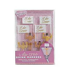 Drinking Buddies Bride Squad, Bachelorette Drink Markers, Party Accessories, Girls Night, Hunky Wine Charmers