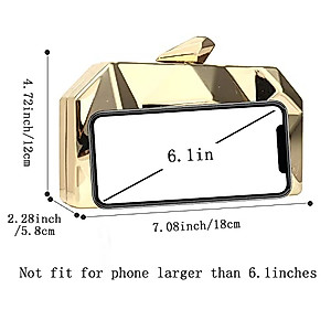 Ladies Vintage Clutch Purse Cocktail Wedding Party Evening Clutch Bag (Gold)