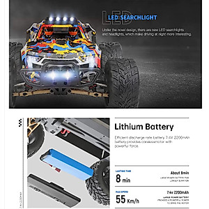 WLtoys 104018 1:10 2.4G Racing Remote Control Car 55KM/H 4WD Large Alloy Electric Remote Control Crawler Children's Toy (104018 1 * 2200mAh)