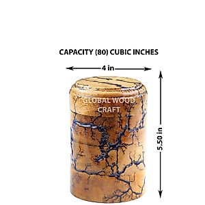 Hand crafted Wooden Rectangular Urn |with Lid Cremation Ash Remains Storage| Adult Pet Humane Ashes Male & Female Urns- Mango Wood With Resin