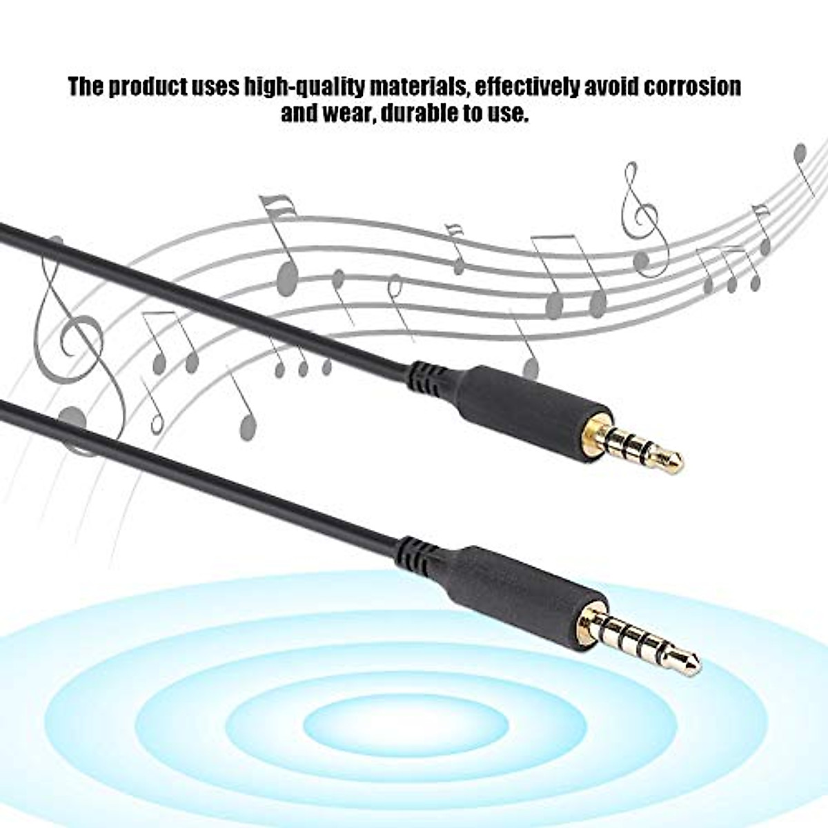 Zopsc Head-Mounted Gaming Headset Cable Male to Male with 3.5mm Gold-Plated Plug, Suitable for Logitech Astro A10 A40 A30 A50