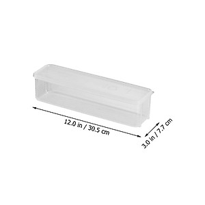 HEMOTON Pasta Holder Container 2pcs Pasta Container Spaghetti Noodle Holder Rectangular Chopstick Storage Box Sealed Noodle Canisters Rectangular Food Box Spaghetti Keeper Box with Cover