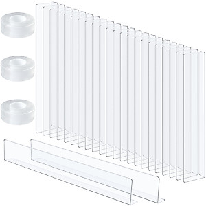 Soaoo 24 Pcs Clear Toy Blockers for Furniture 24'' L x 1.6'' W x 3.2'' H Under Bed Blocker Plastic Under Couch Blocker Couch Stoppers to Prevent Toys Pets from Getting Under Sofa Bed, Easy to Install