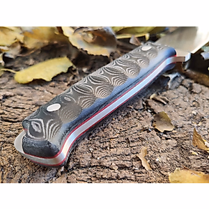 JEO-TEC nº3 Bushcraft Survival Knife | Full Tang Fixed Blade Outdoor Camping Utility Hunting Knife in Nylon Sheath | MOVA Steel | Gift for Him