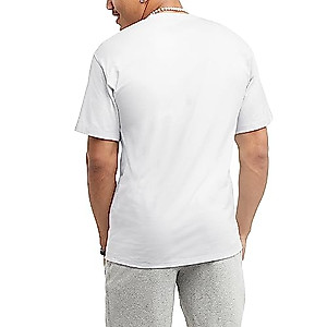 Champion, Classic, Soft and Comfortable T-Shirts for Men (2023 Graphics), White Postcard Script, XX-Large