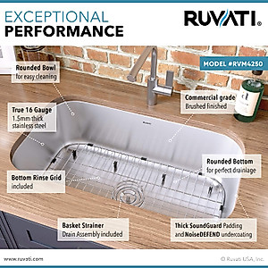 Ruvati 30-inch Undermount 16 Gauge Stainless Steel Kitchen Sink Single Bowl - RVM4250