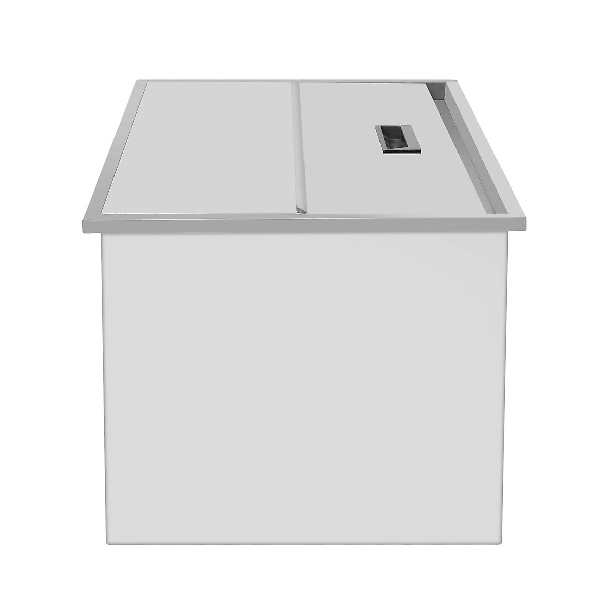 Drop in Ice Chest 104L Drop-in freezer Stainless Steel Ice Cooler Double-walled Design Built-in Thickened Foam Outdoor Kitchen for Cold Wine Beverage