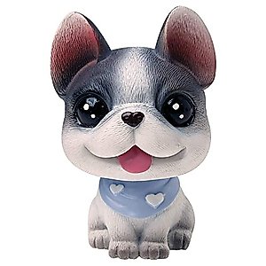 ANWoRLeT Bobble Head Figures, Dog Bobbleheads for Car Dashboard，Animal Bobble Head，Car Dashboard Decorations,Puppy，Bobbing Head Dogs for Car,Kid's Gift (French Bulldog)