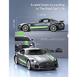 MIEBELY Remote Control Car, Mercedes Benz 1/16 Scale Official Authorized GT R Pro Rc Cars 7.4V 500mAh Rechargeable Battery 2.4Ghz Rc Drift Cars W/LED Toy Car Birthday Gift for Boys Kids Adults Age 6+