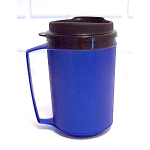 12 Oz Foam Insulated Thermoserv Travel Coffee Mug (Blue)