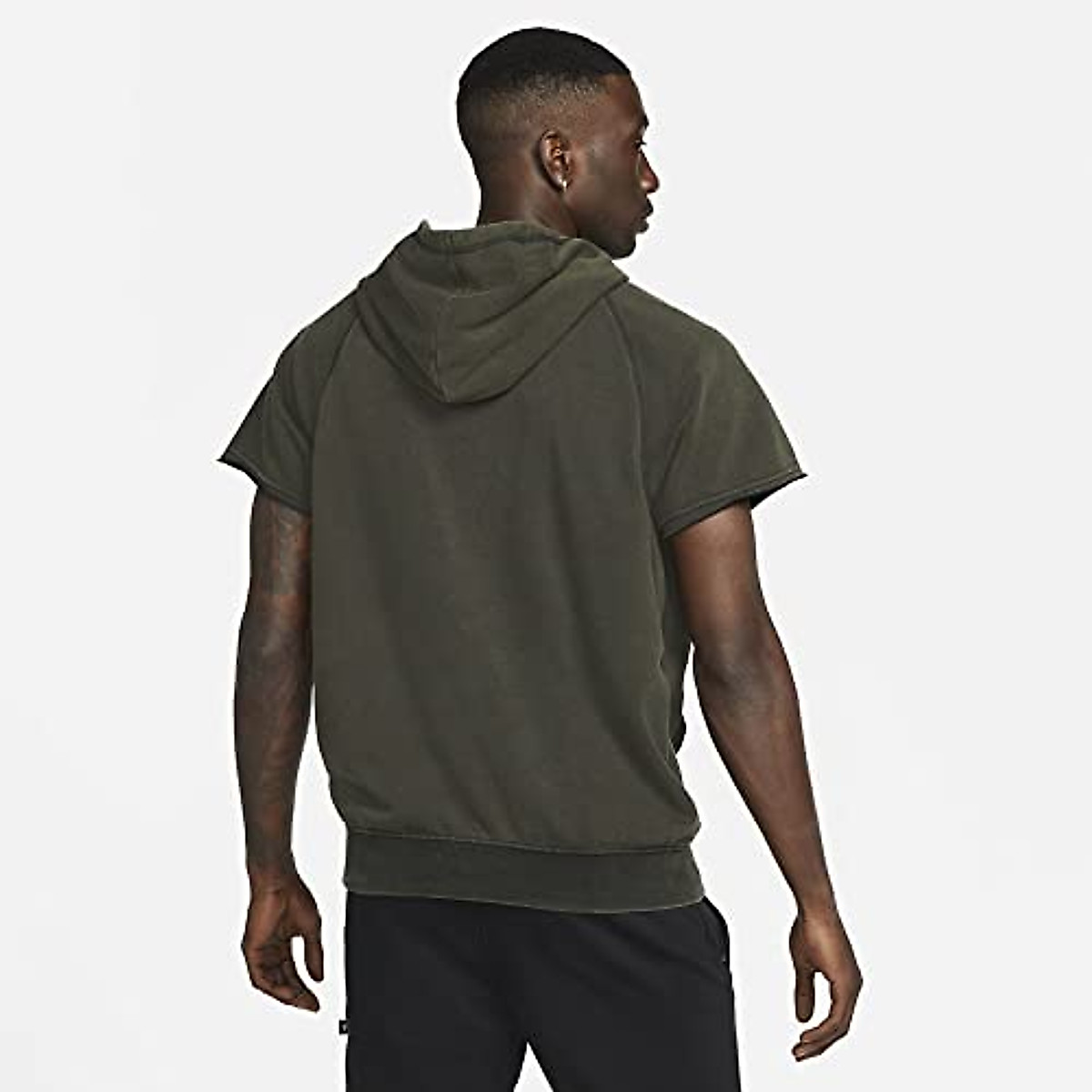 NIke Jordan Dri-FIT Zion Men's Cutoff Hoodie (Medium, Black/White)