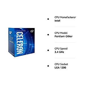 Intel® Celeron G-5900 Desktop Processor 2 Cores 3.4 GHz LGA1200 (Intel® 400 Series chipset) 58W, Model Number: BX80701G5900