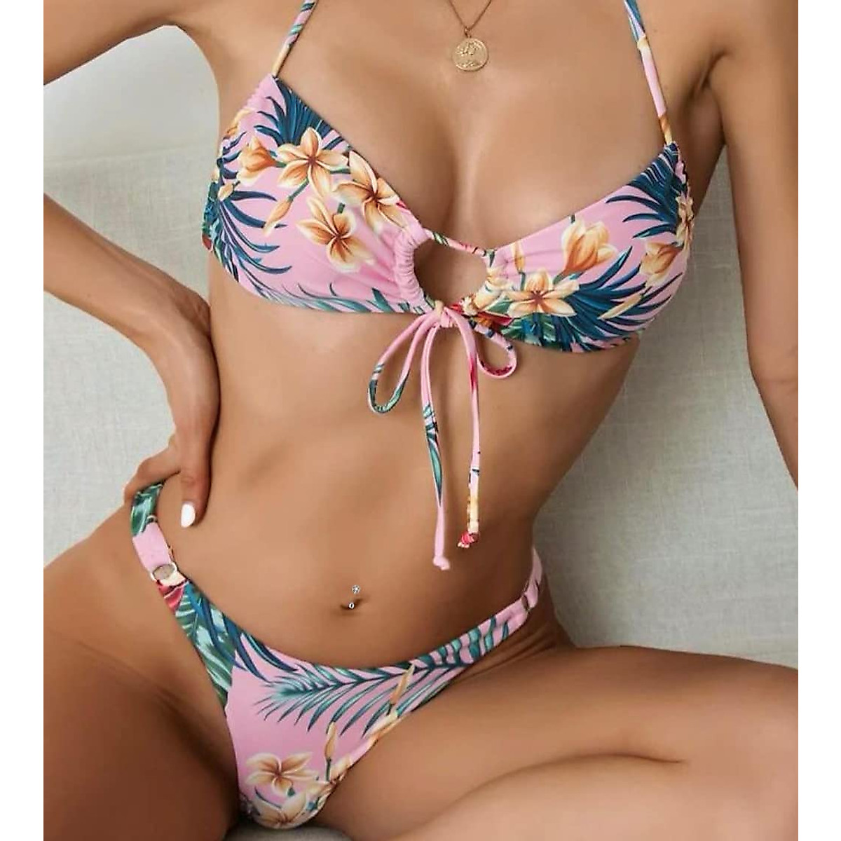 LOAYHOAY 5PCS 14G 316L Stainless Steel Petite Belly Button Rings for Women Dainty Navel Rings Tiny Belly Rings Body Piercing Set 8S