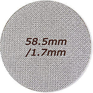 YAMASO 58.5mm Puck Screen Espresso,1.7 mm Thickness Reusable Contact Plate Coffee Maker Press Mesh(100um)