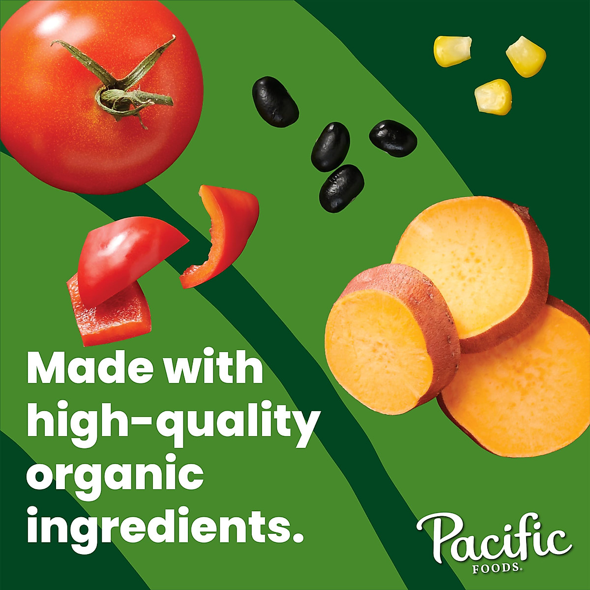 Pacific Foods Organic Harvest Black Bean Chili, Plant Based, 16.5 oz Can