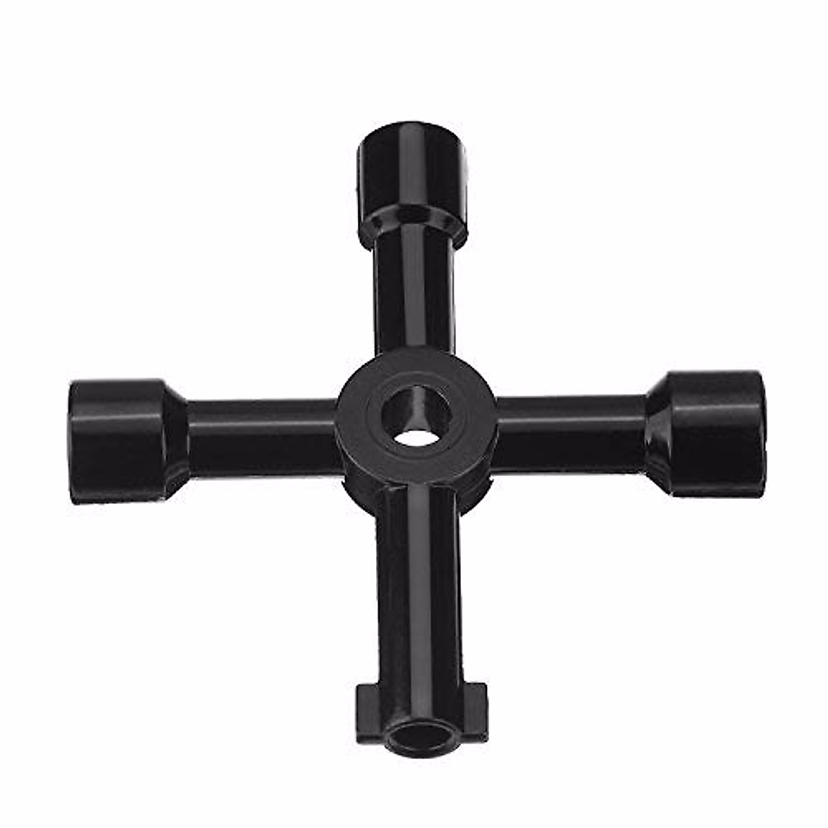 WILLBOND 4-Way Multi-Functional Utilities Key for Electric Water Gas Meter Box Cupboard Cabinet Opening Key (Black)