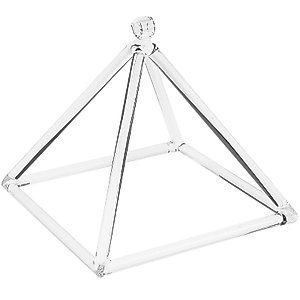 KACYDI Clear Quartz Crystal Singing Pyramid (3 inch- 20 Inch) Quartz Crystal Singing Pyramid Healing Musical Instrument Quartz Singing Pyramid with Carry Case Bag for Sound Healing Meditation
