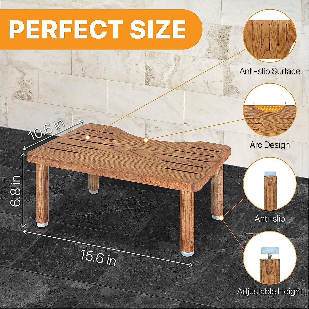 Toilet Squat Stool for Adults, Children - Poop Potty Stool, Non-Slip Bathroom Toilet, Kids, Toddler Step Stool for High Beds, Kitchen Helper