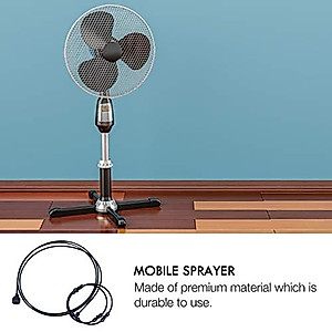 OUNONA 1 Set 12 Nozzles Black Nozzle Line Mister Misting Inch Cooling Spray Sprinkler Canopy Mist Ring Ties Inches Water Garden Kit Greenhouse Indoor Porch Pool Fan Deck Outdoor