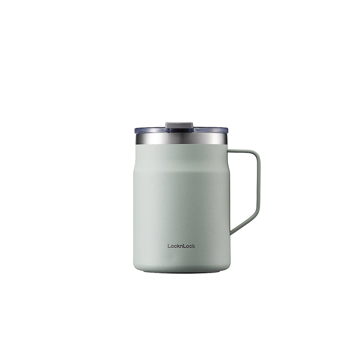 LocknLock Stainless Steel Double Wall Insulated with Handle, Lid, 16 oz, Mint Metro Mug