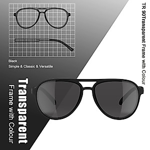 Lasiyanor Lightweight TAC Polarized Tinted Classic Vintage Retro 70s Sunglasses, TR-90 Frame for Women Men, UV 400 Protection