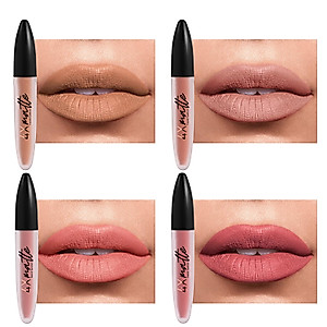 UCANBE 8Pcs/Set Velvet Matte Liquid Lipstick Makeup Lip Stick Classic Waterproof Long Lasting Smooth Soft Reach Colors Full Lips Gloss For Women Gift Sets (Set B)