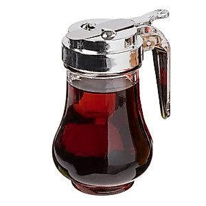 1 Syrup Dispenser 6.75oz (200mL)|Glass Bottle No-Drip Pourers for Maple Syrup, Honey|Pancake Syrup Dispenser by Back of House