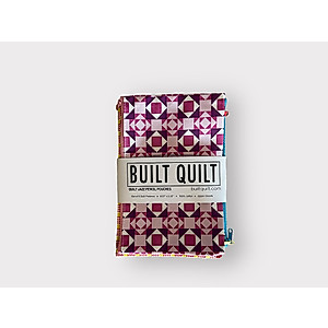 Built Quilt Quilt Patterned Pencil Pouches, Set of 5, Various Quilt Patterns, Printed Cotton Pouches, Make Up Pouches, Zippered Pouches, 8.27 in x 5.31 in (Quilt Jazz)
