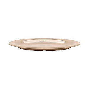 G.E.T. OP-950-S-EC Melamine Oval Serving Platter / Dinner Plate, 9.75" x 7.25", Sandstone (Set of 4), Beige