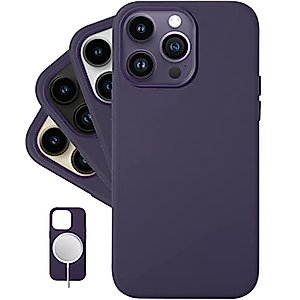 LONLI Classic - (for iPhone 14 Pro Max) - European Nappa Leather Case - Smoothen and Soften Over Time - Compatible with Magsafe - Deep Purple