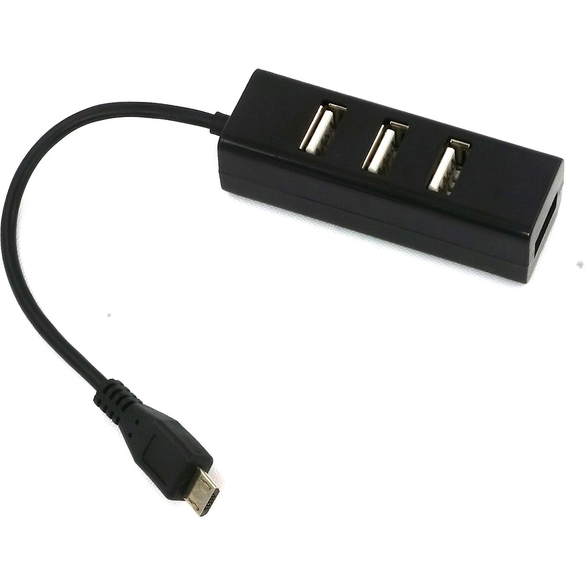 LoveRPi MicroUSB to USB 4 Port Black OTG Hub for Raspberry Pi Zero