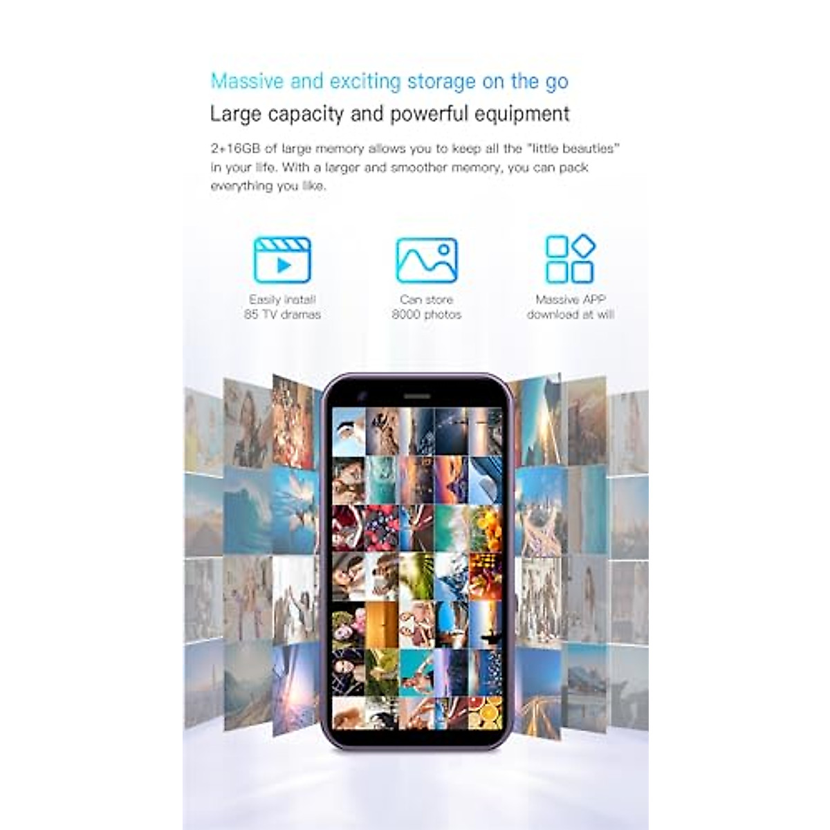 XS15 Mini Smartphone for Kid Unlocked 3G Tiny Smartphone Android 8.1 3inches Display 2GB RAM 16GB ROM WiFi Bluetooth Backup Small Cellphone Gift for Student (Black)