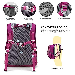 MOUNTAINTOP Kids Backpack for Boys Girls Preschool Kindergarten Hiking Daypack, Green 8.7 * 5.9 * 15"